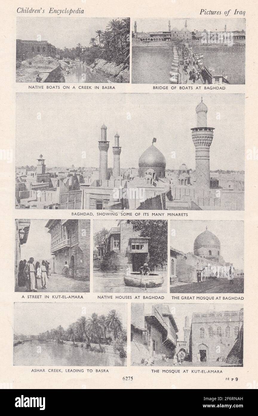 Vintage black and white photos of Iraq Stock Photo - Alamy