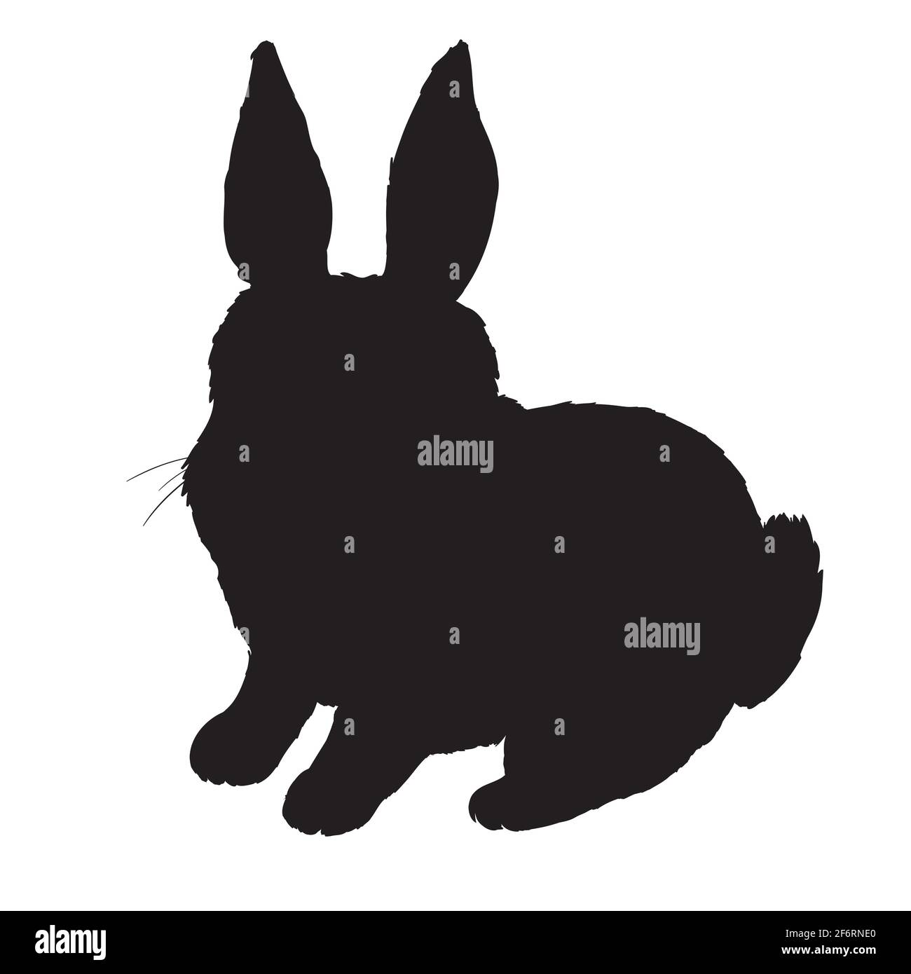 Rabbit animal silhouette, icon, vector rabbit sign symbol on white ...
