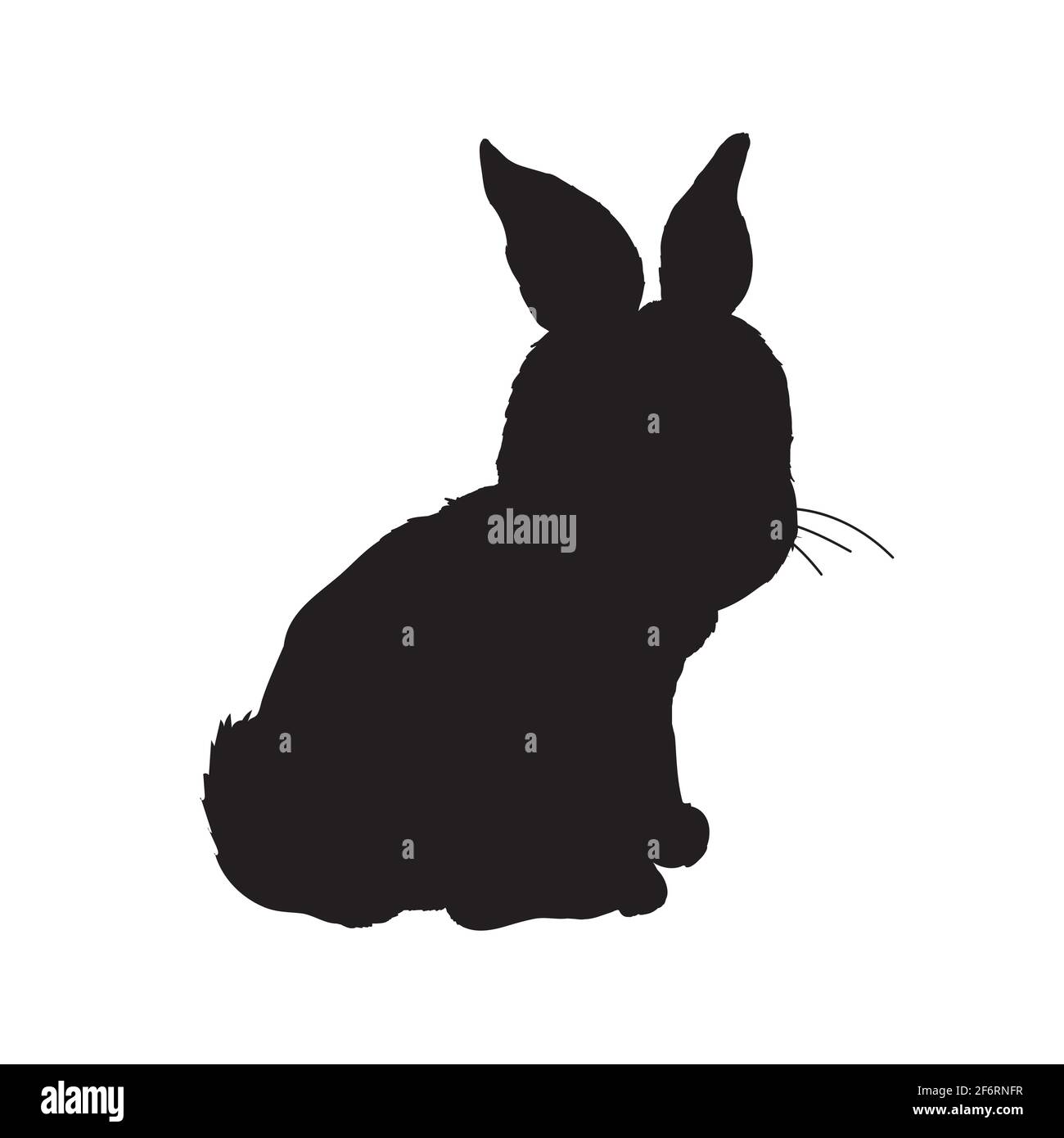 Rabbit animal silhouette, icon, vector rabbit sign symbol on white ...