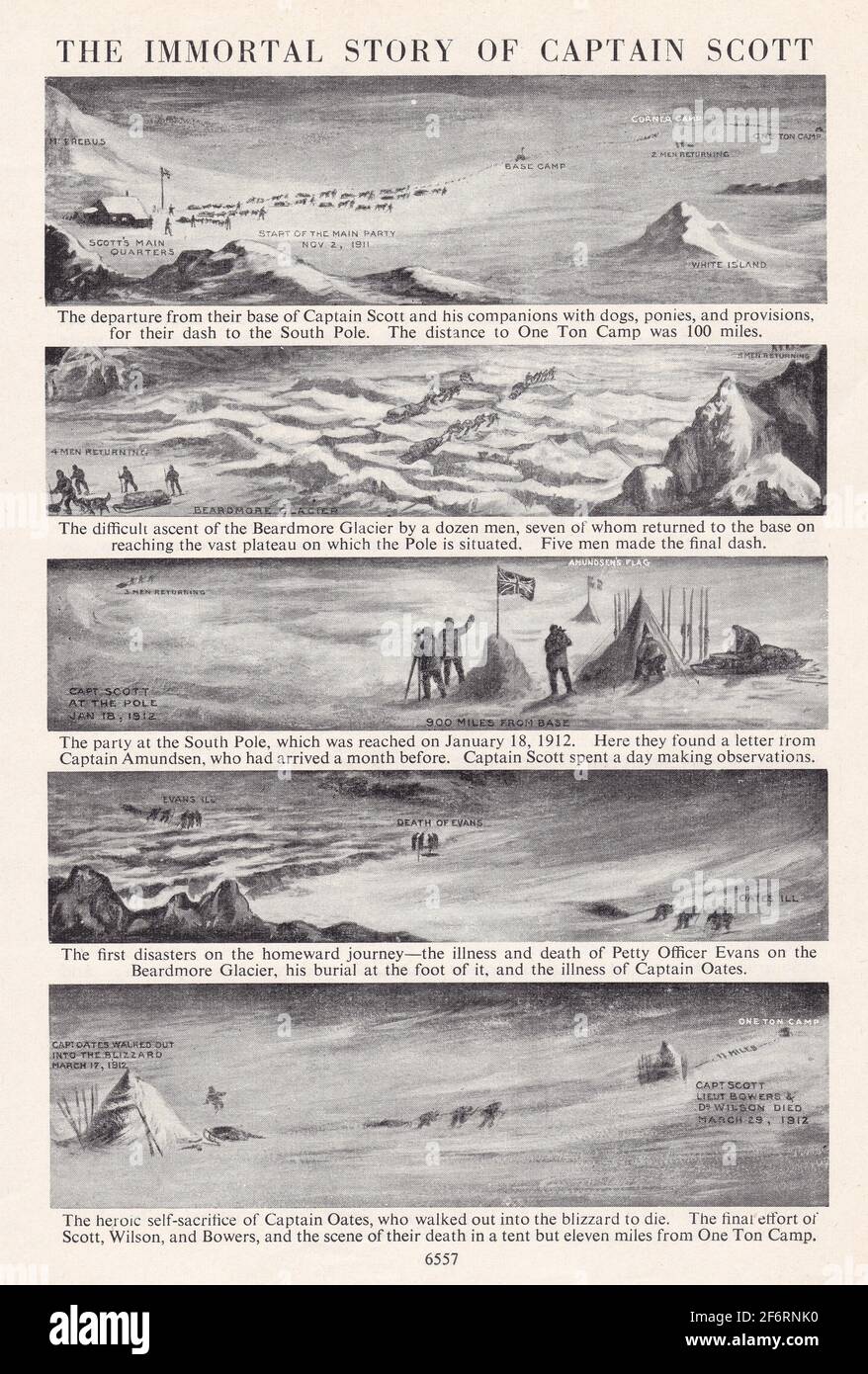 Departure from captain scotts base in the antarctic hi-res stock ...