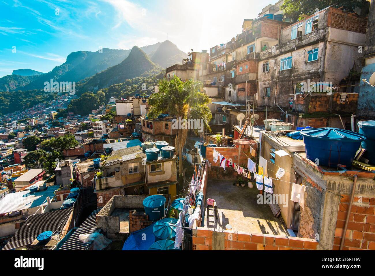 View of Rocinha, the Largest Favela in Brazil, With Mountains Around ...