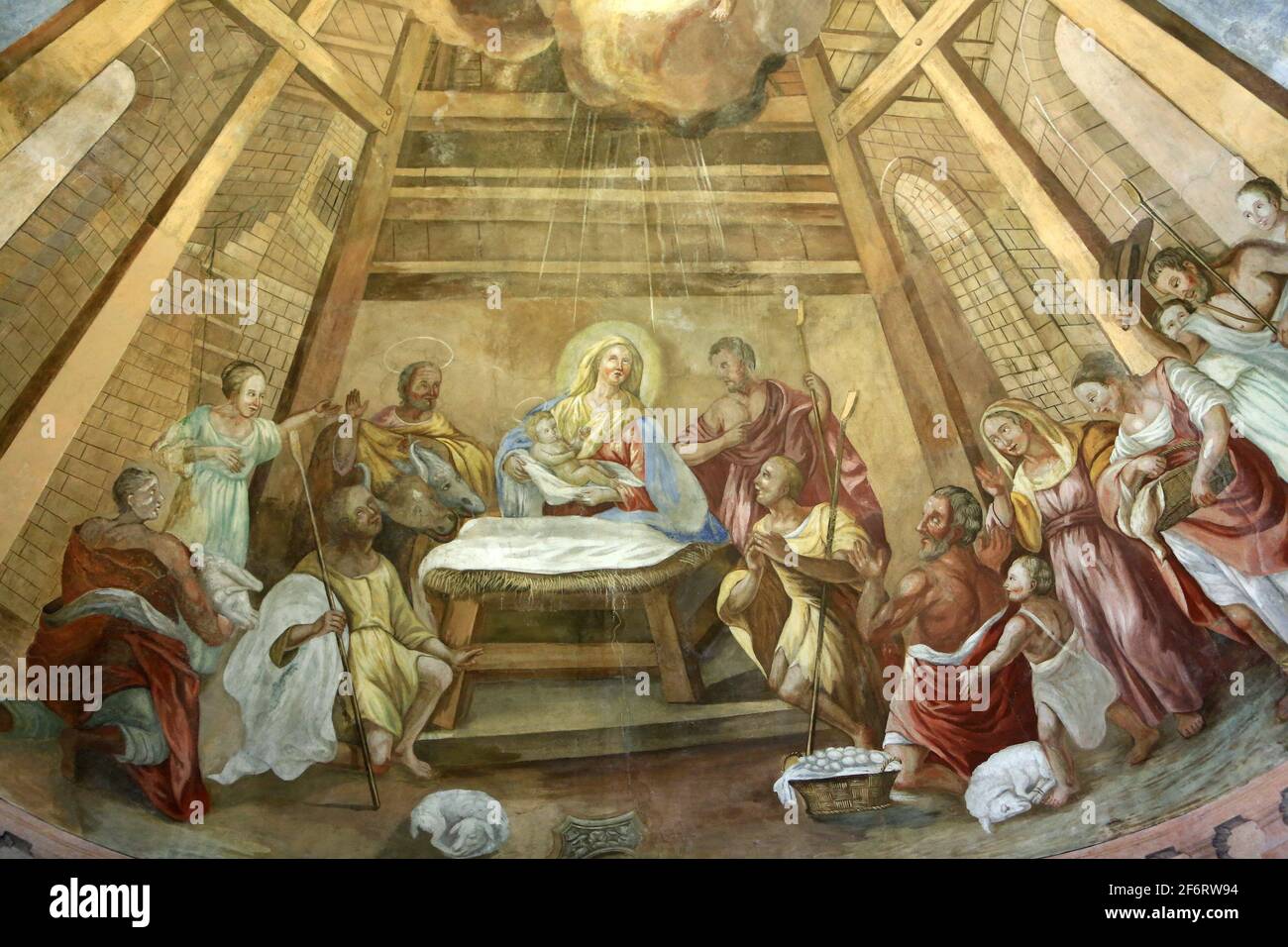 Nativity blessed virgin mary mural hi-res stock photography and images ...