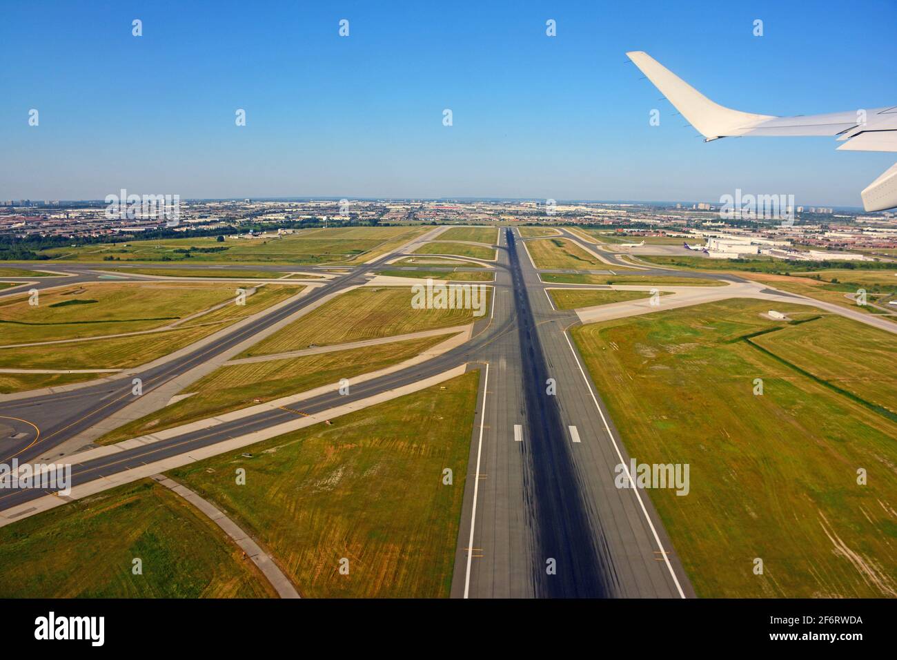 Airport runway, aerial view Stock Photo - Alamy