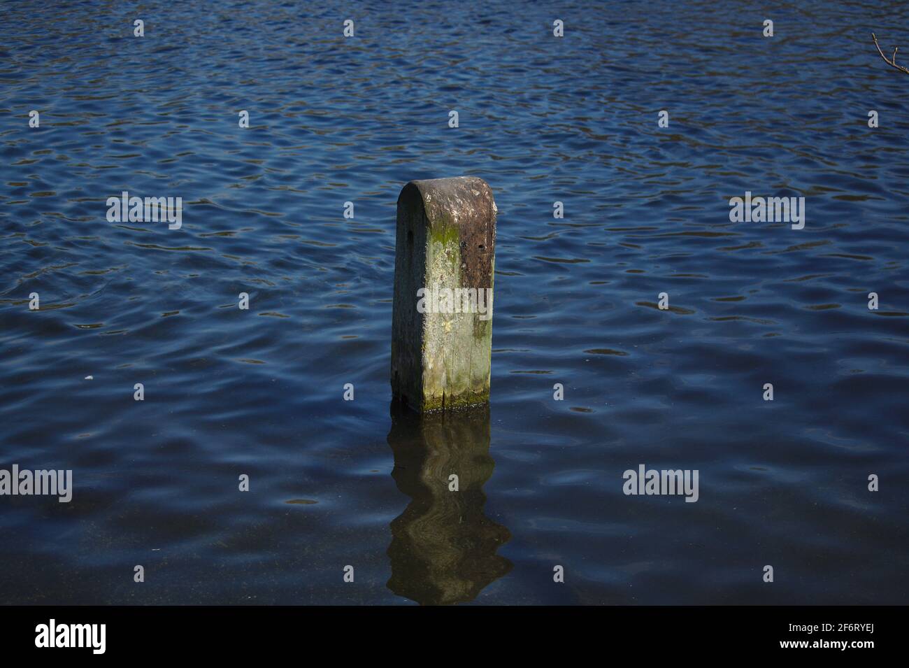 Post in water Stock Photo - Alamy