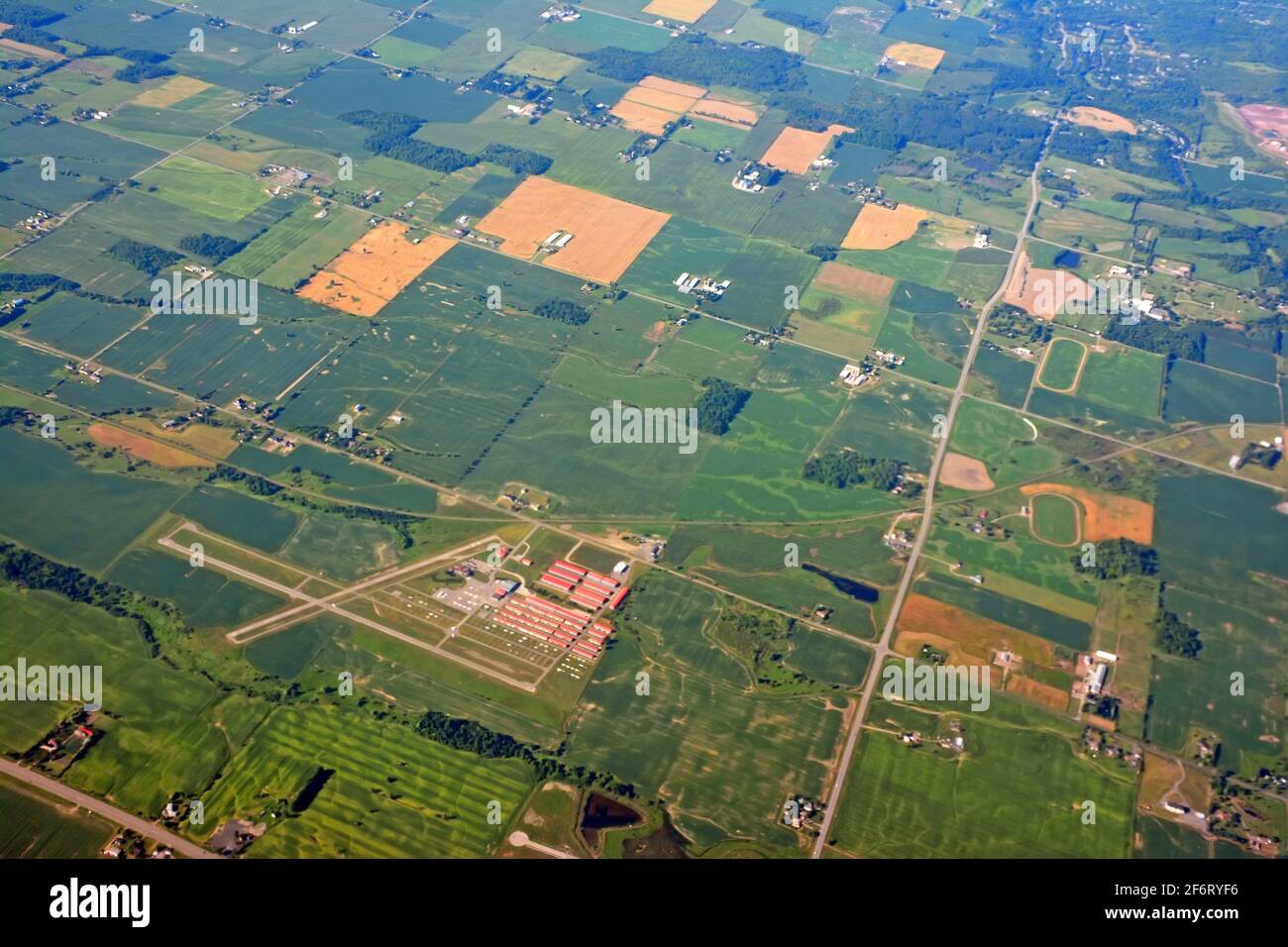 Remote farmland airport, USA Stock Photo - Alamy