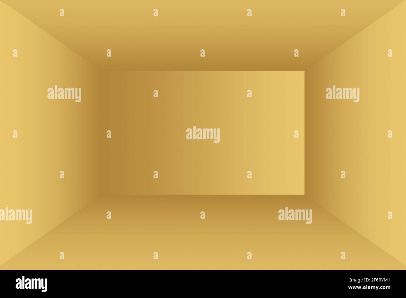 Abstract solid of shining yellow gradient studio wall room background ...
