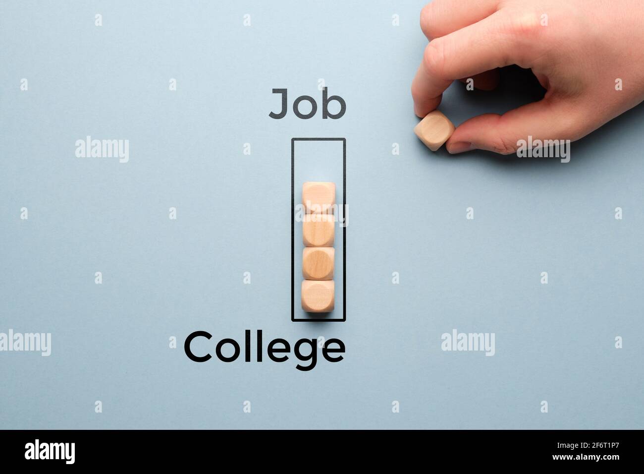 The concept of college time and subsequent job and careers Stock Photo ...