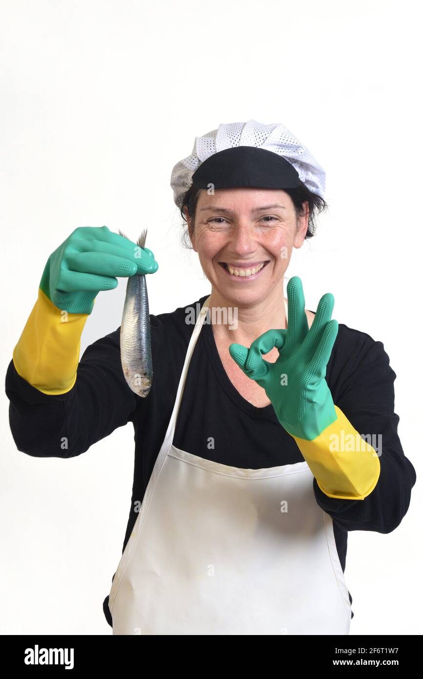Profession Fishmonger Apron High Resolution Stock Photography and ...