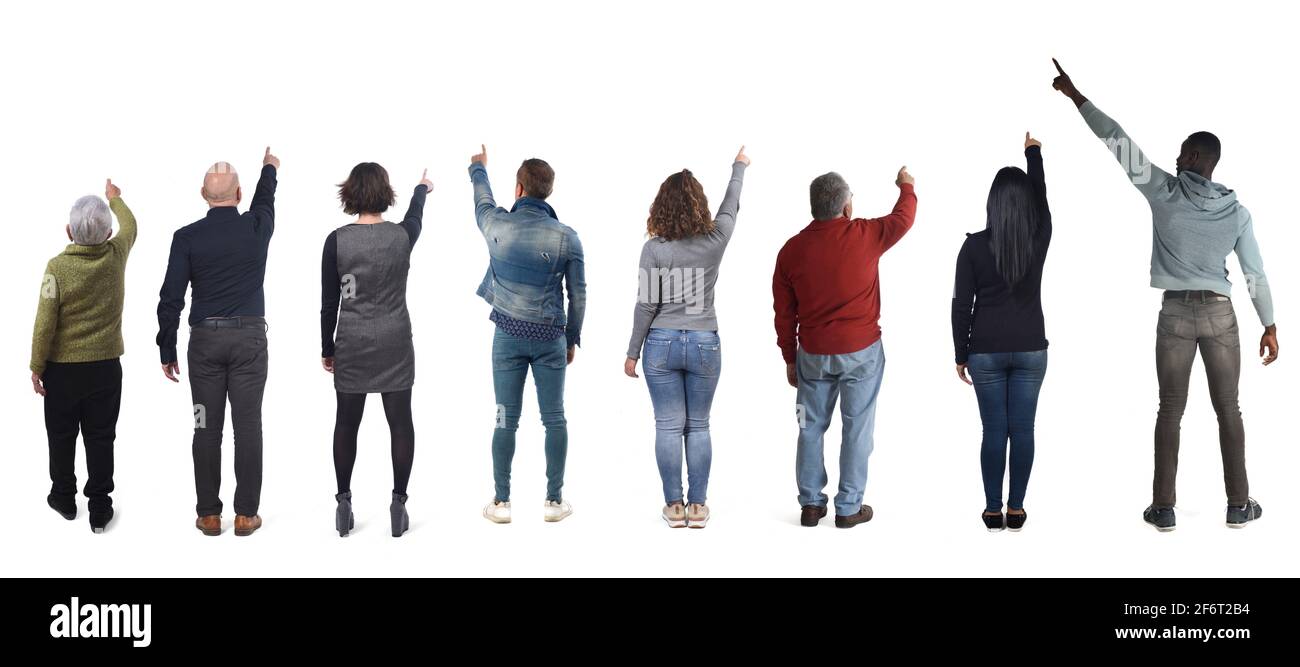 Group people rear view Cut Out Stock Images & Pictures - Alamy