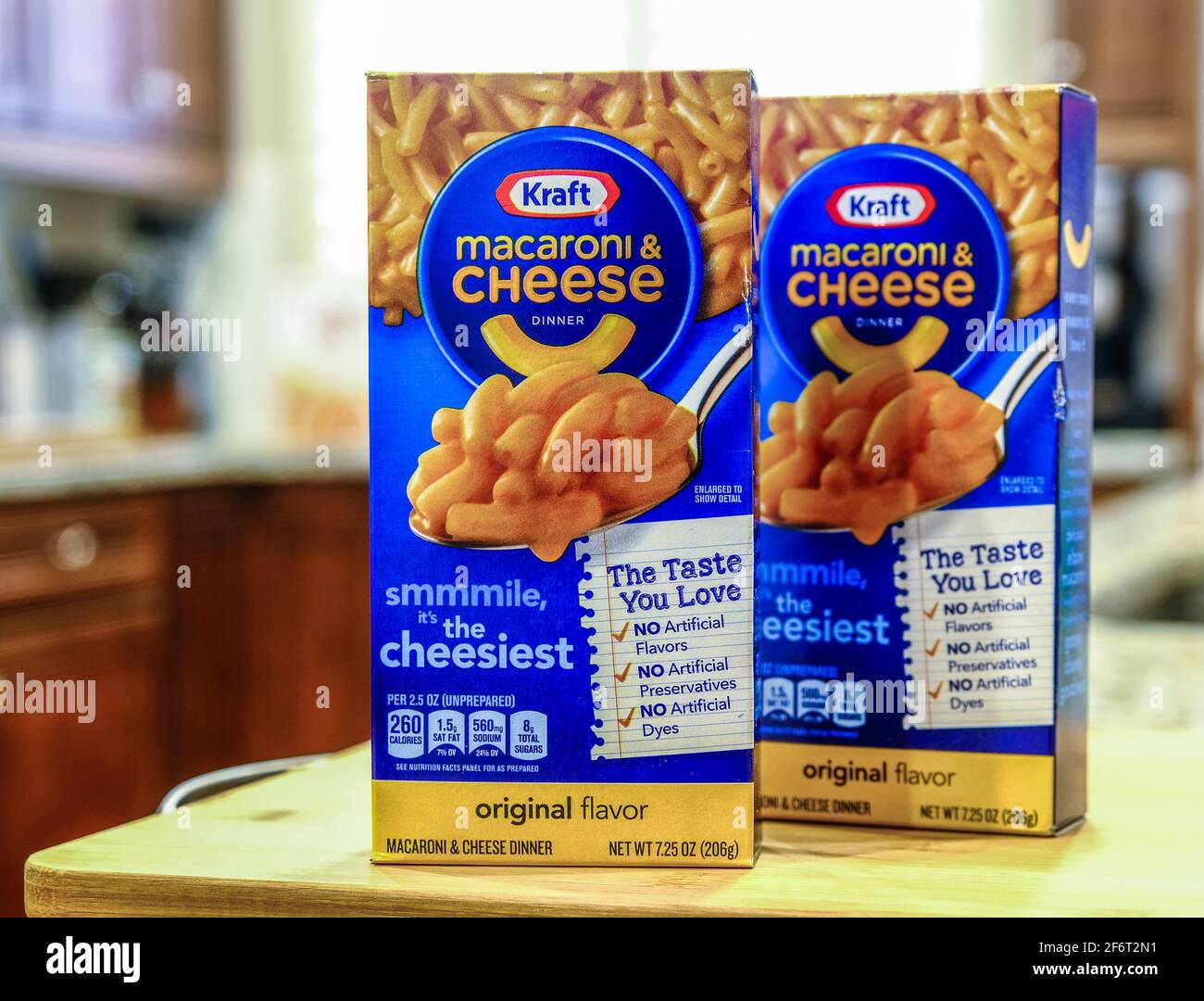 Two Boxes of Kraft Macaroni and Cheese Stock Photo - Alamy