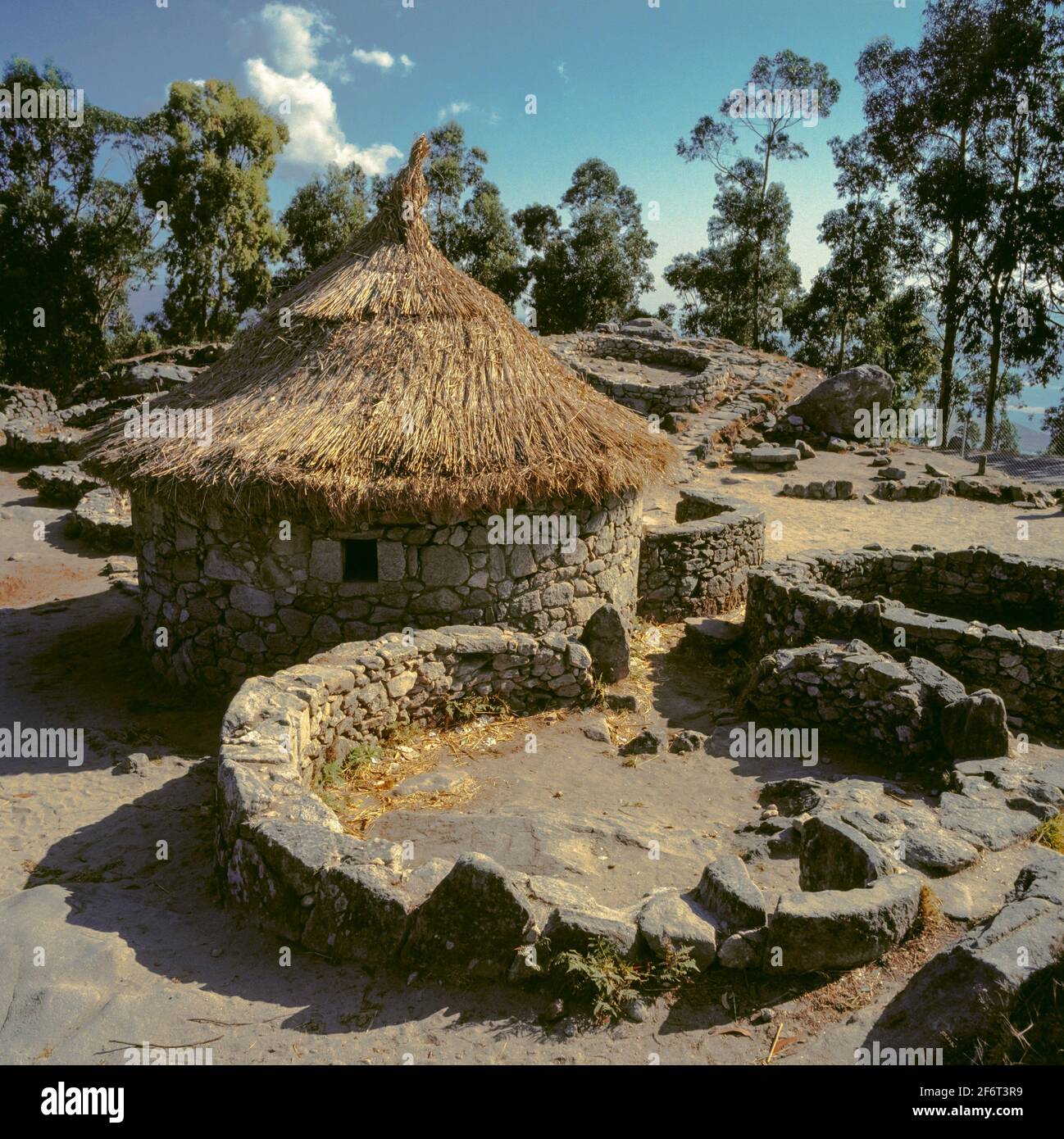 Ancient Celtic Hill-fort ruins. Monte Santa Tecla. Spain.A great ...