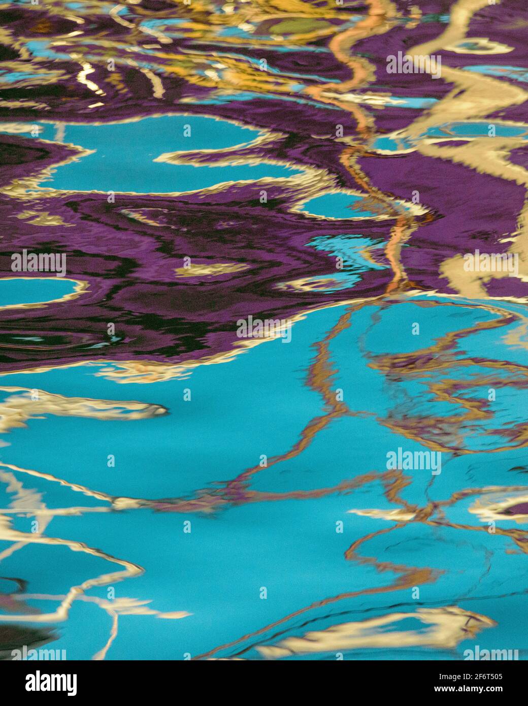 Colorful Abstract Water Reflections Stock Photo - Alamy