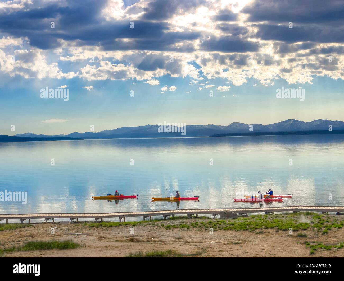Yellowstone kayak lake hi-res stock photography and images - Alamy