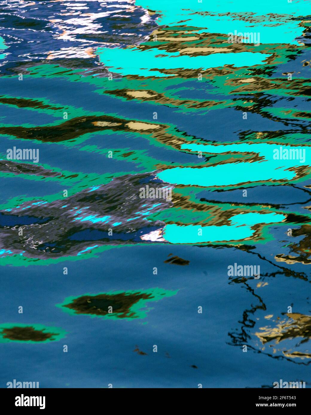 Colorful Abstract Water Reflections Stock Photo - Alamy