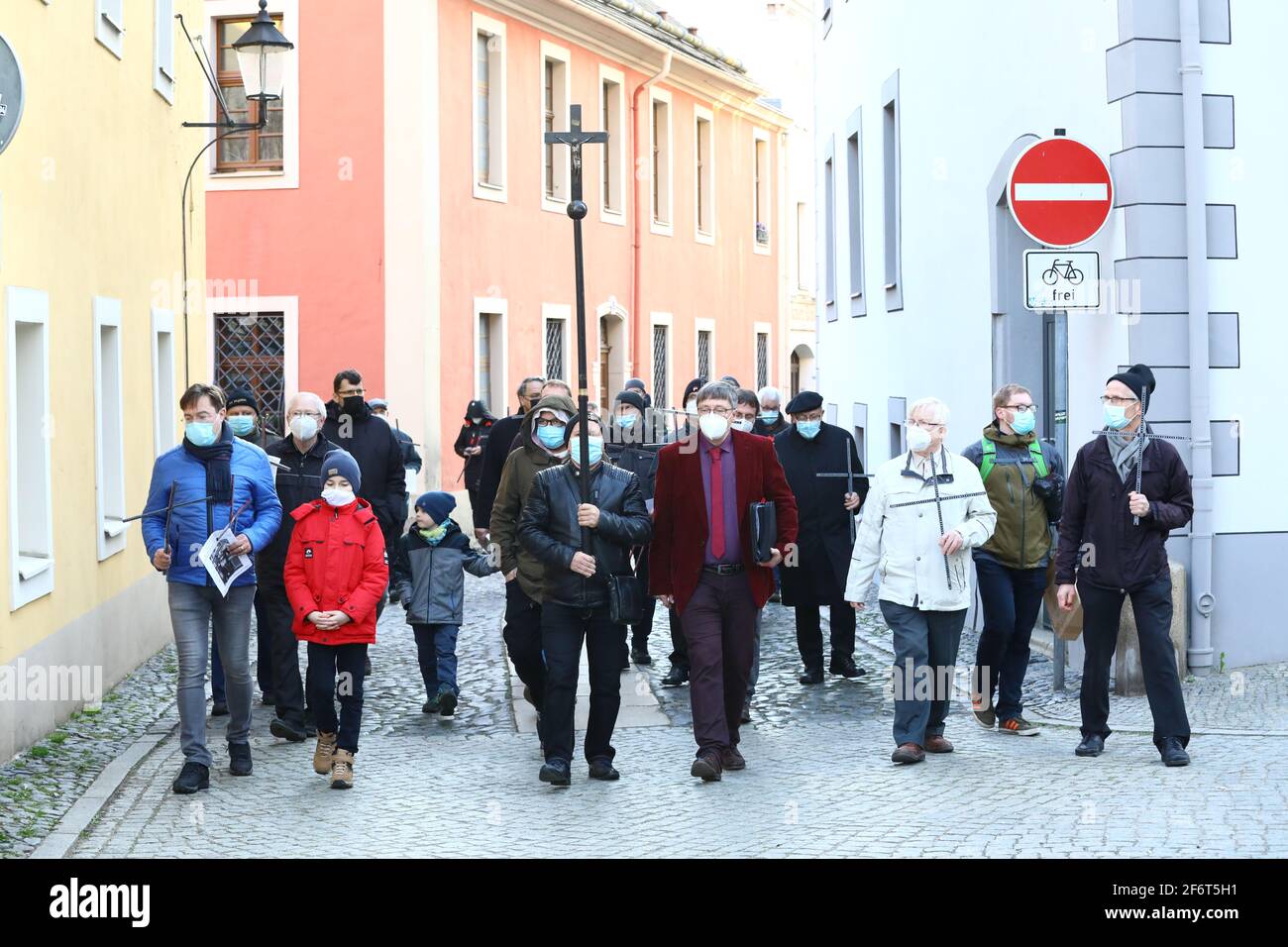 Bußgang der Männer vom Heiligen Grab aus nach Heilig Kreuz / Empfang ...