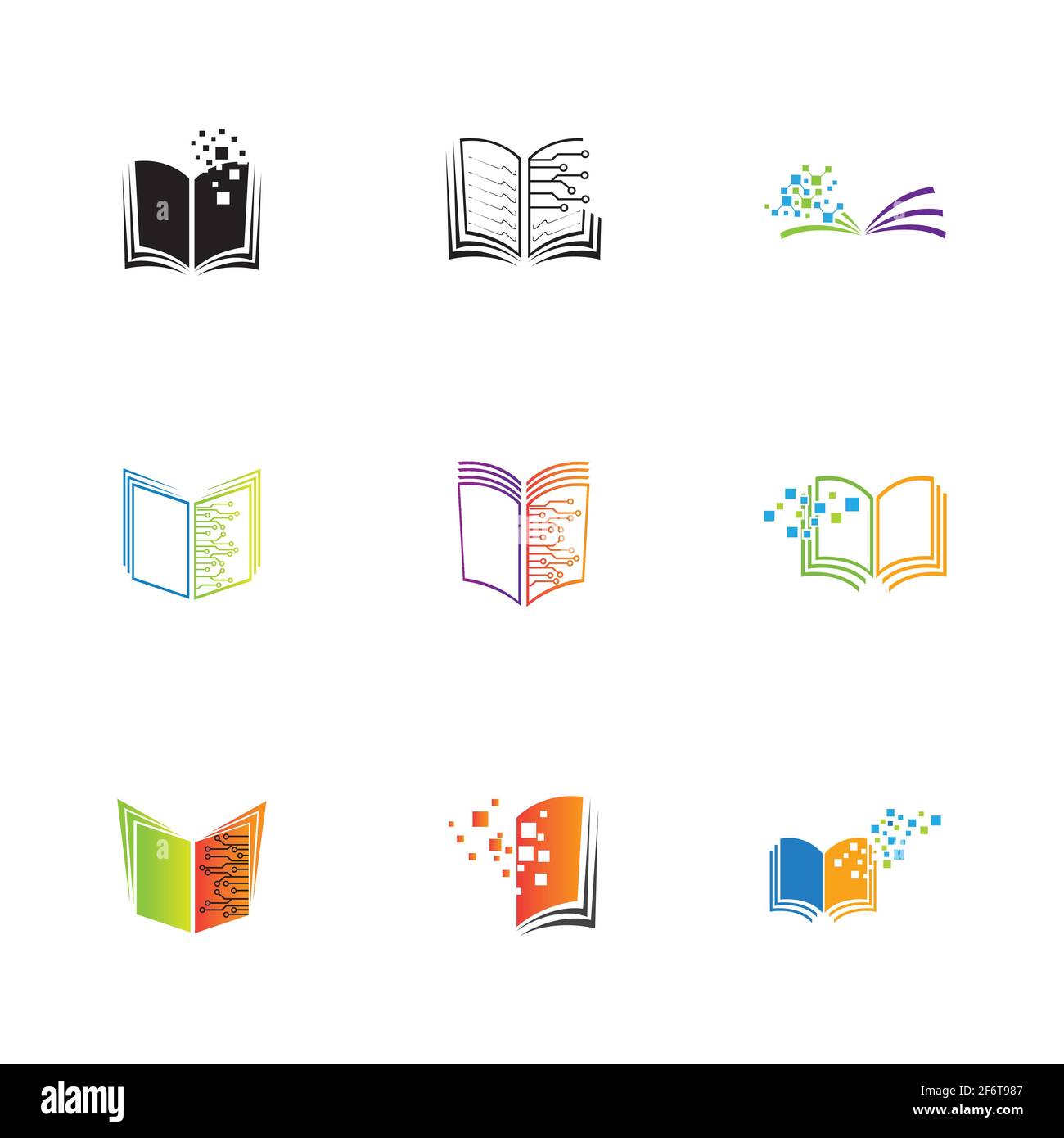 Digital book logo technology vector icon design Stock Vector Image ...