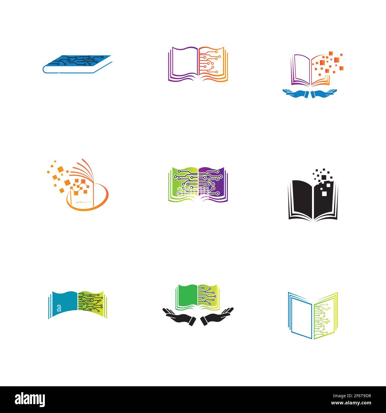 Digital book logo technology vector icon design Stock Vector Image ...