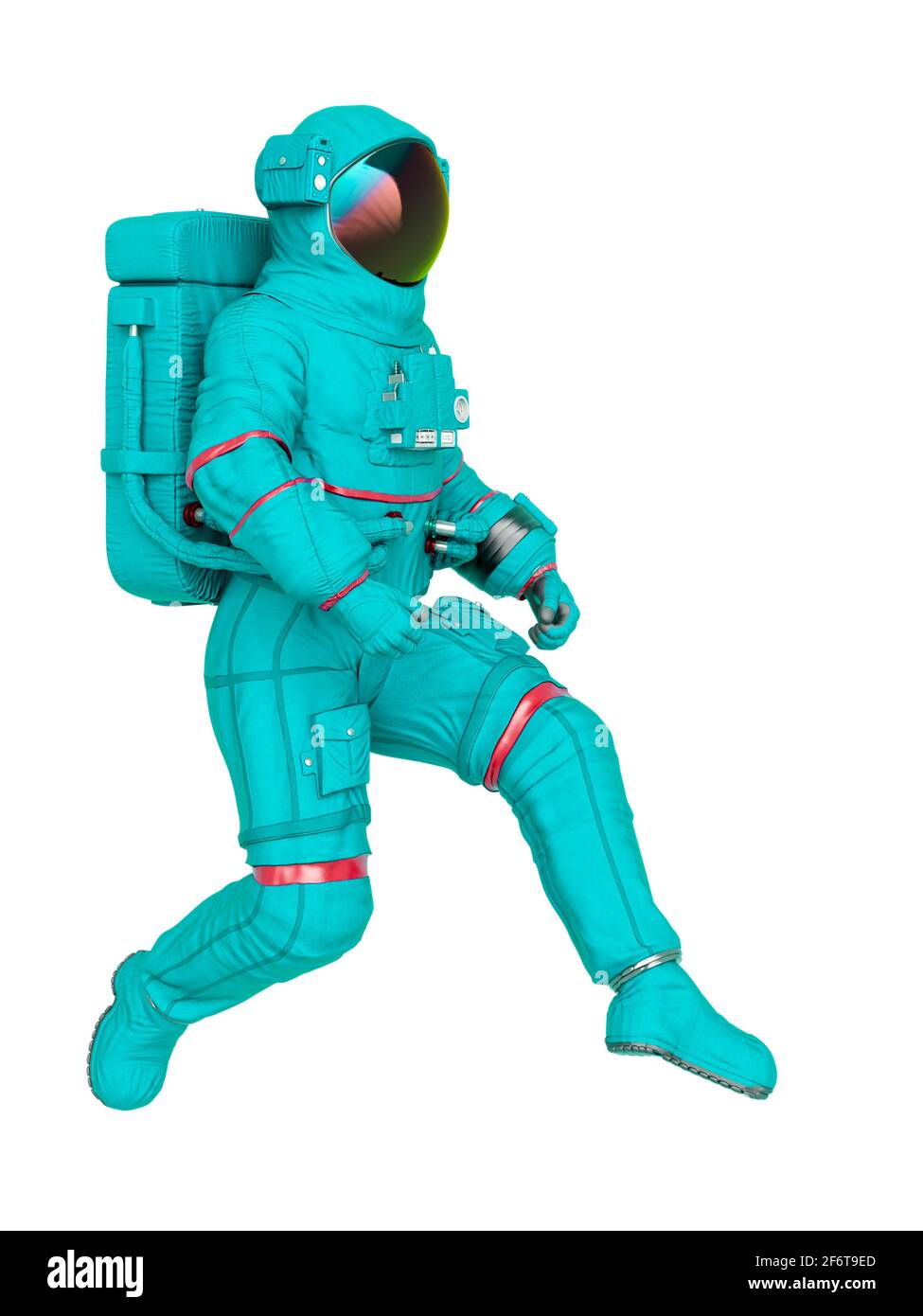 astronaut doing a space walk, 3d illustration Stock Photo - Alamy