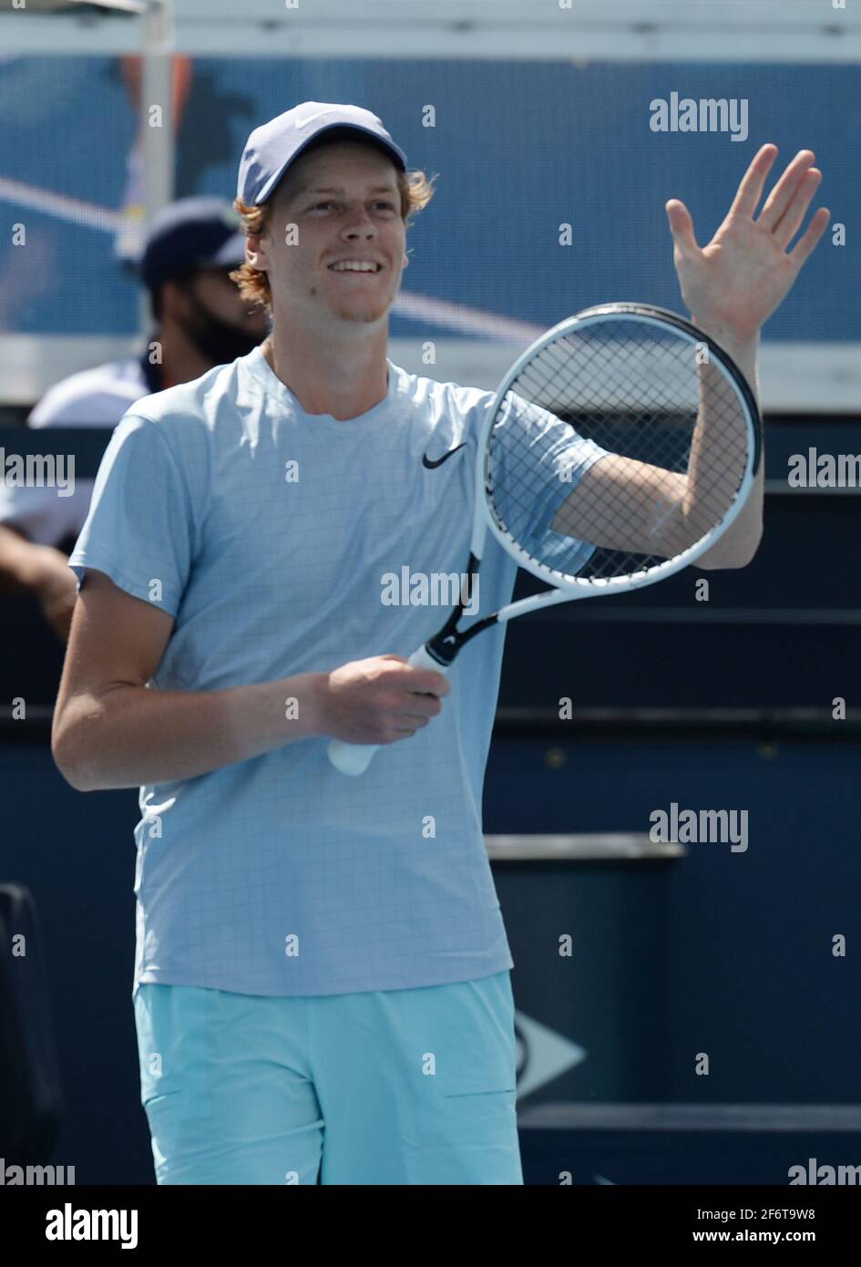 Miami Gardens, FL, USA. 02nd Apr, 2021. Jannik Sinner Vs Roberto ...
