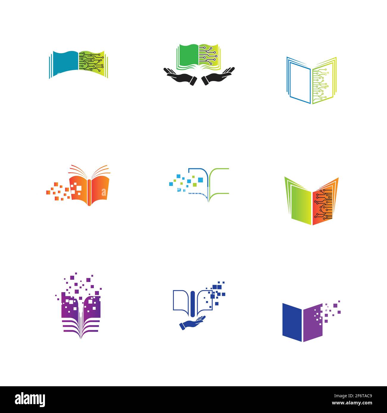 Digital book logo technology vector icon design Stock Vector Image ...