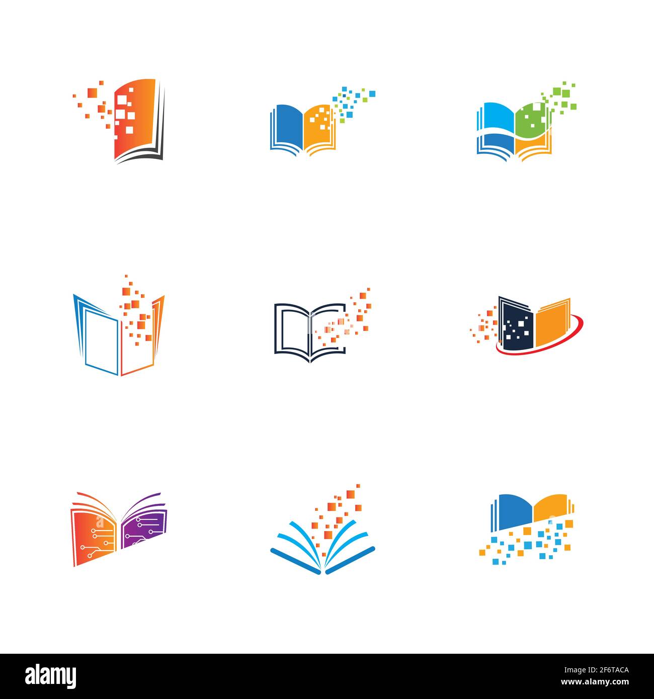 Digital book logo technology vector icon design Stock Vector Image ...