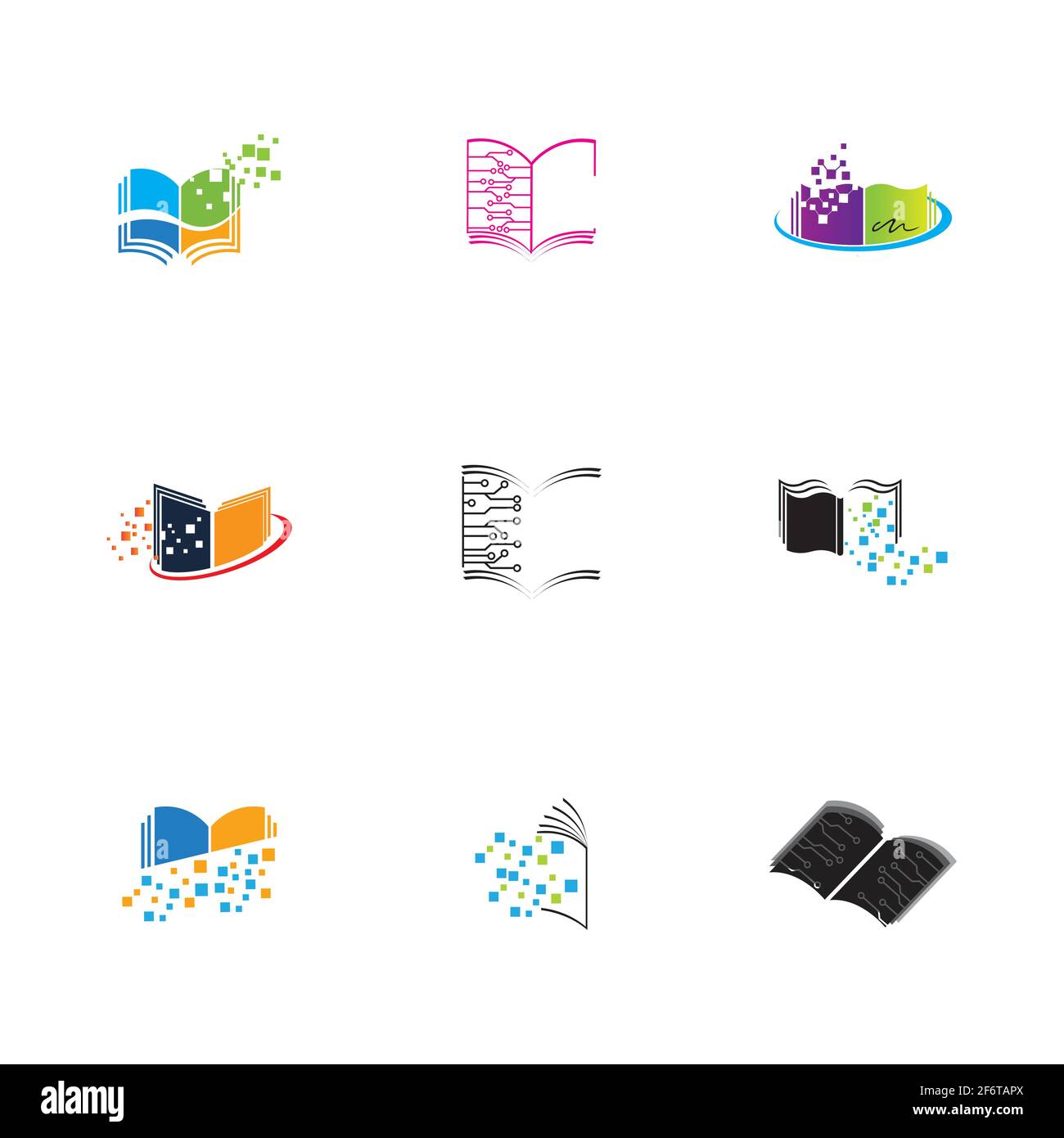 Digital book logo technology vector icon design Stock Vector Image ...