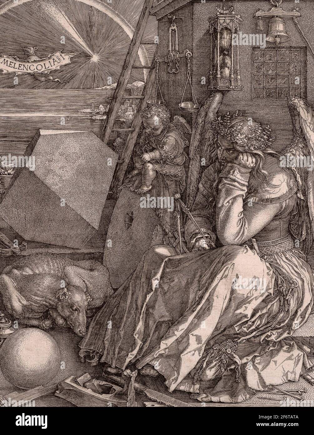 1514 engraving melencolia i hi-res stock photography and images - Alamy