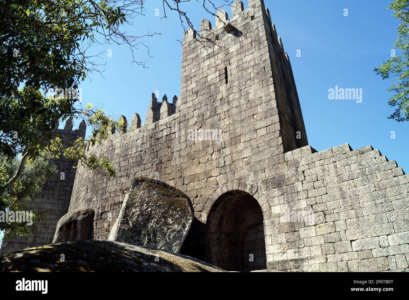 Medieval Castle of Guimaraes, known as the Cradle of Portugal, dates ...