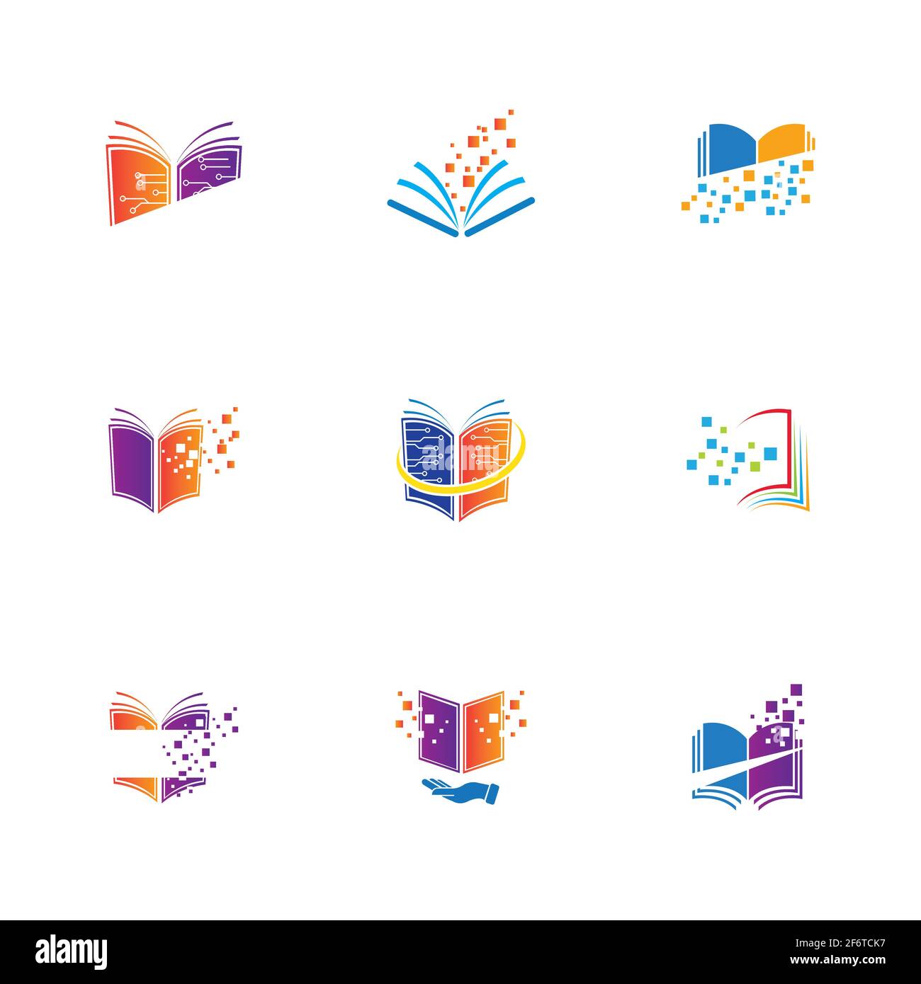 Digital book logo technology vector icon design Stock Vector Image ...