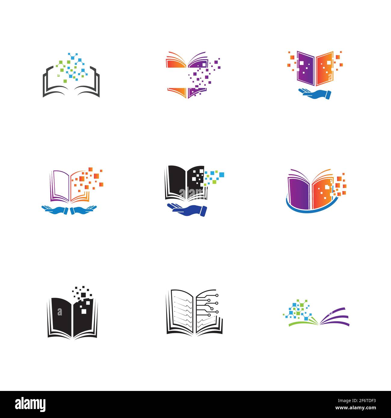Digital book logo technology vector icon design Stock Vector Image ...