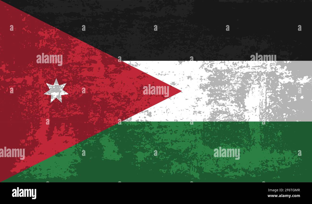 Creative grunge flag of Jordan country with shining background Stock ...