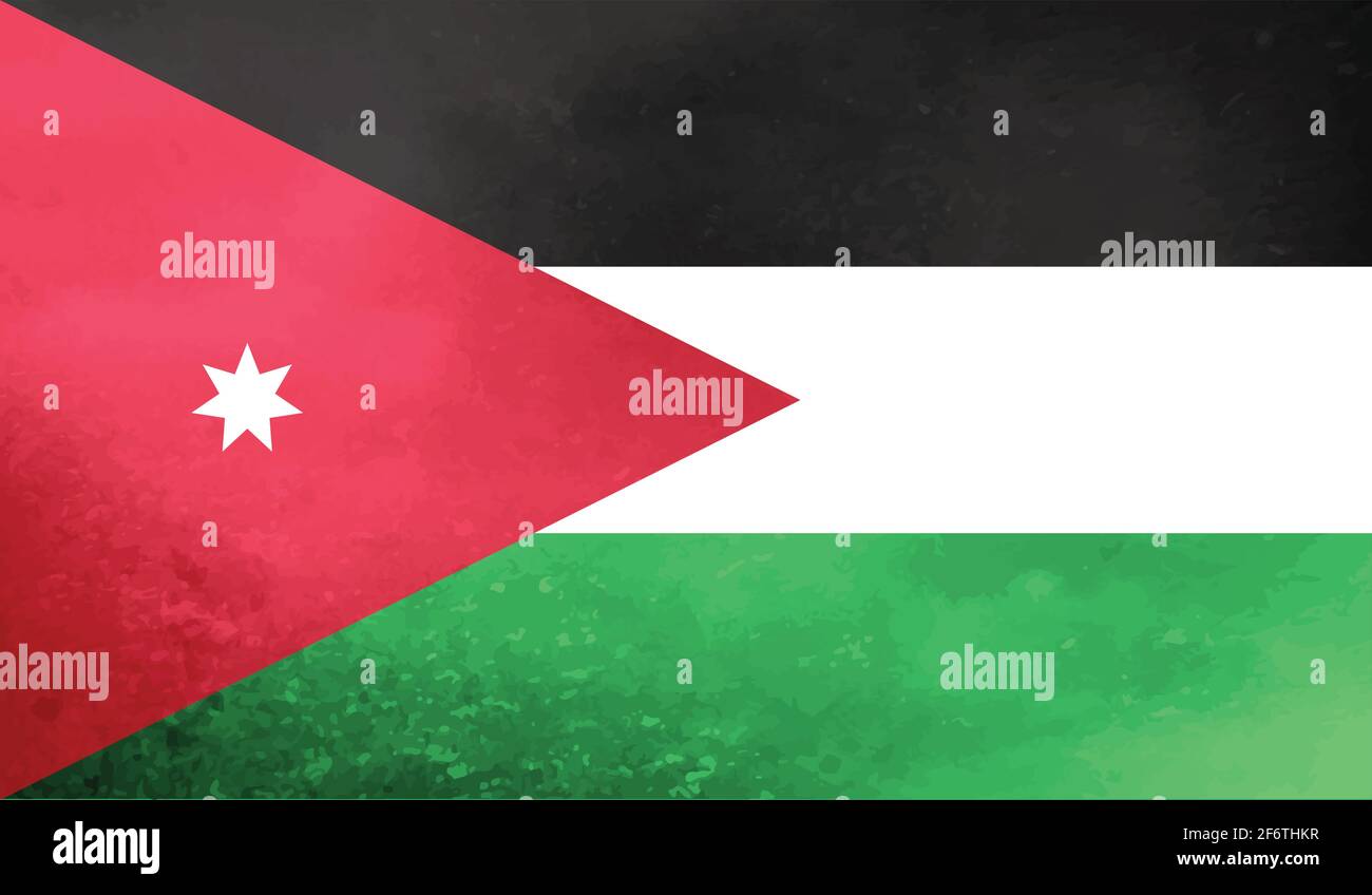 Creative grunge flag of Jordan country with shining background Stock ...