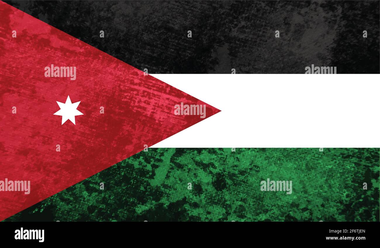 Creative grunge flag of Jordan country with shining background Stock ...