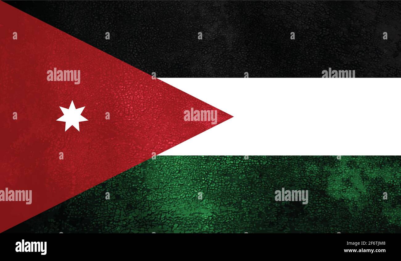 Creative grunge flag of Jordan country with shining background Stock ...