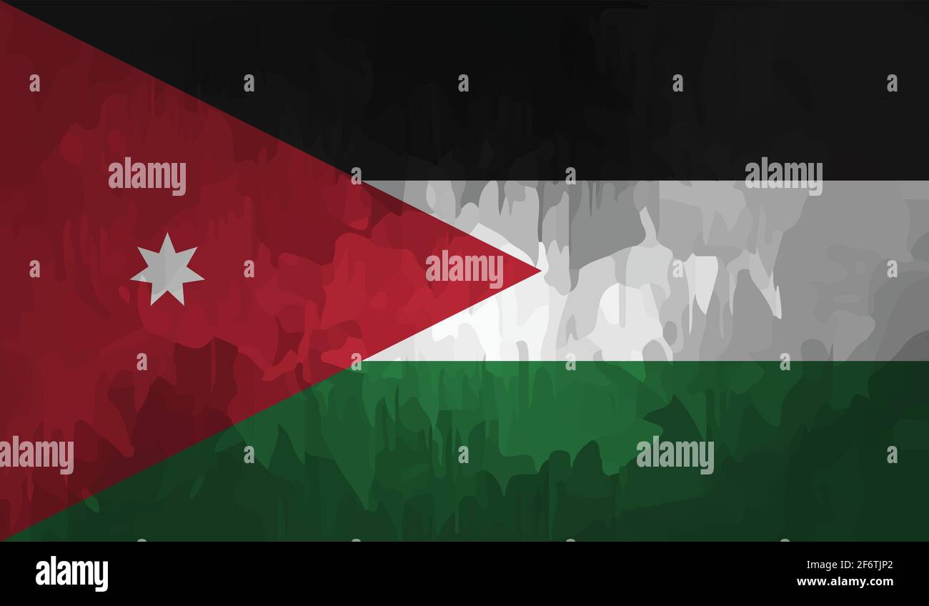Creative grunge flag of Jordan country with shining background Stock ...