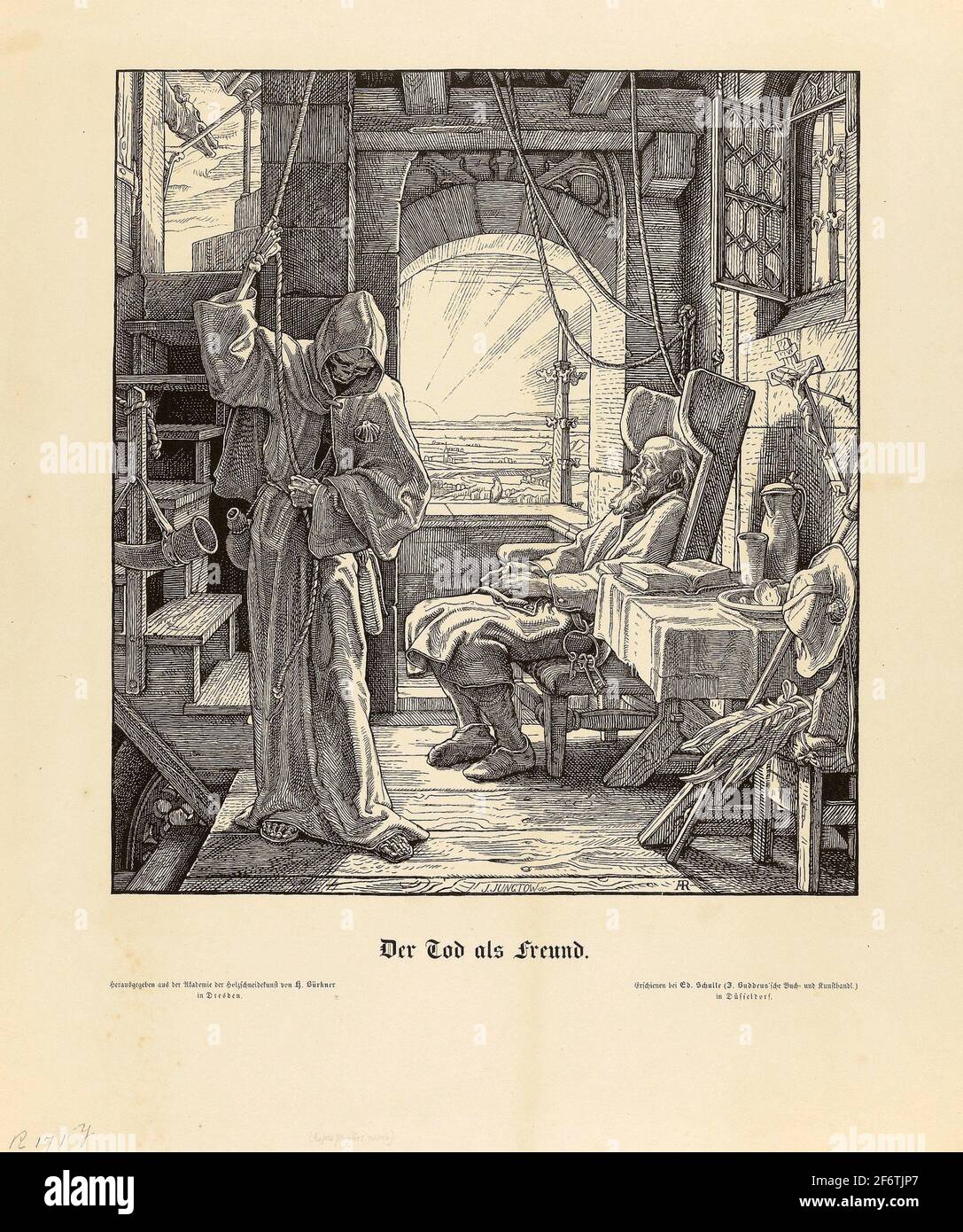 Woodcut by alfred rethel 1816 1859 hi-res stock photography and images ...