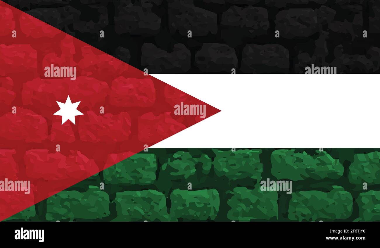 Creative grunge flag of Jordan country with shining background Stock ...