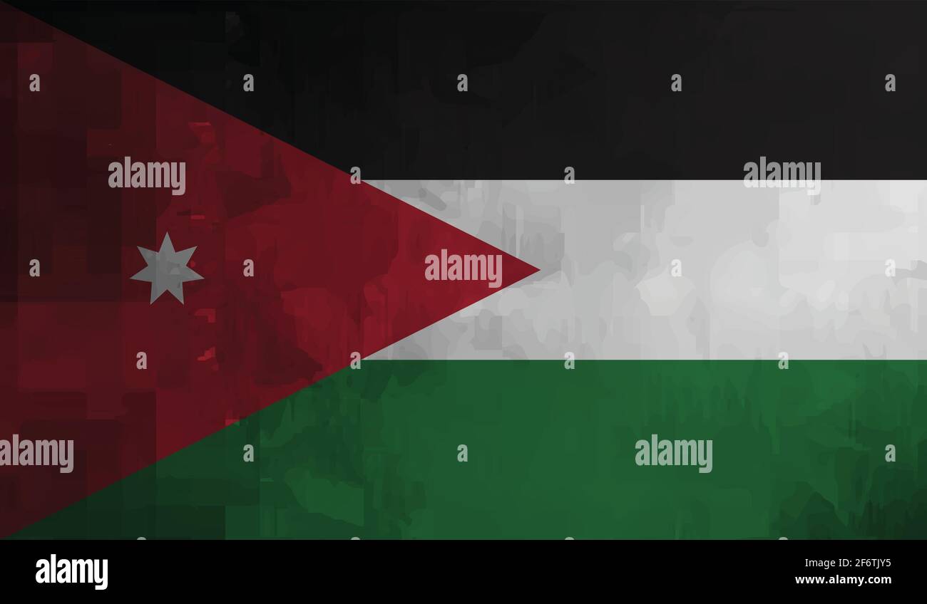 Creative grunge flag of Jordan country with shining background Stock ...