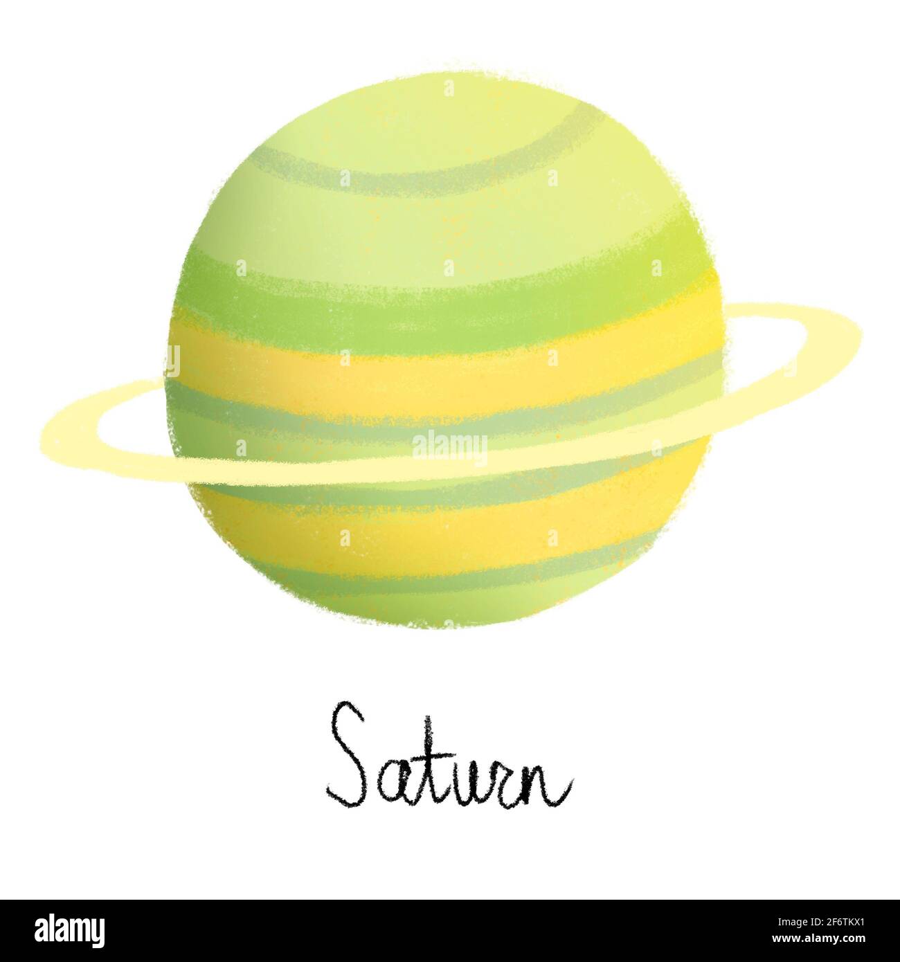 Cute bright colorful Saturn planet. Isolated on white background Stock ...