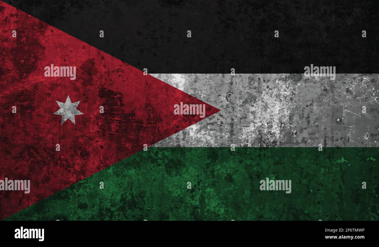 Creative grunge flag of Jordan country with shining background Stock ...