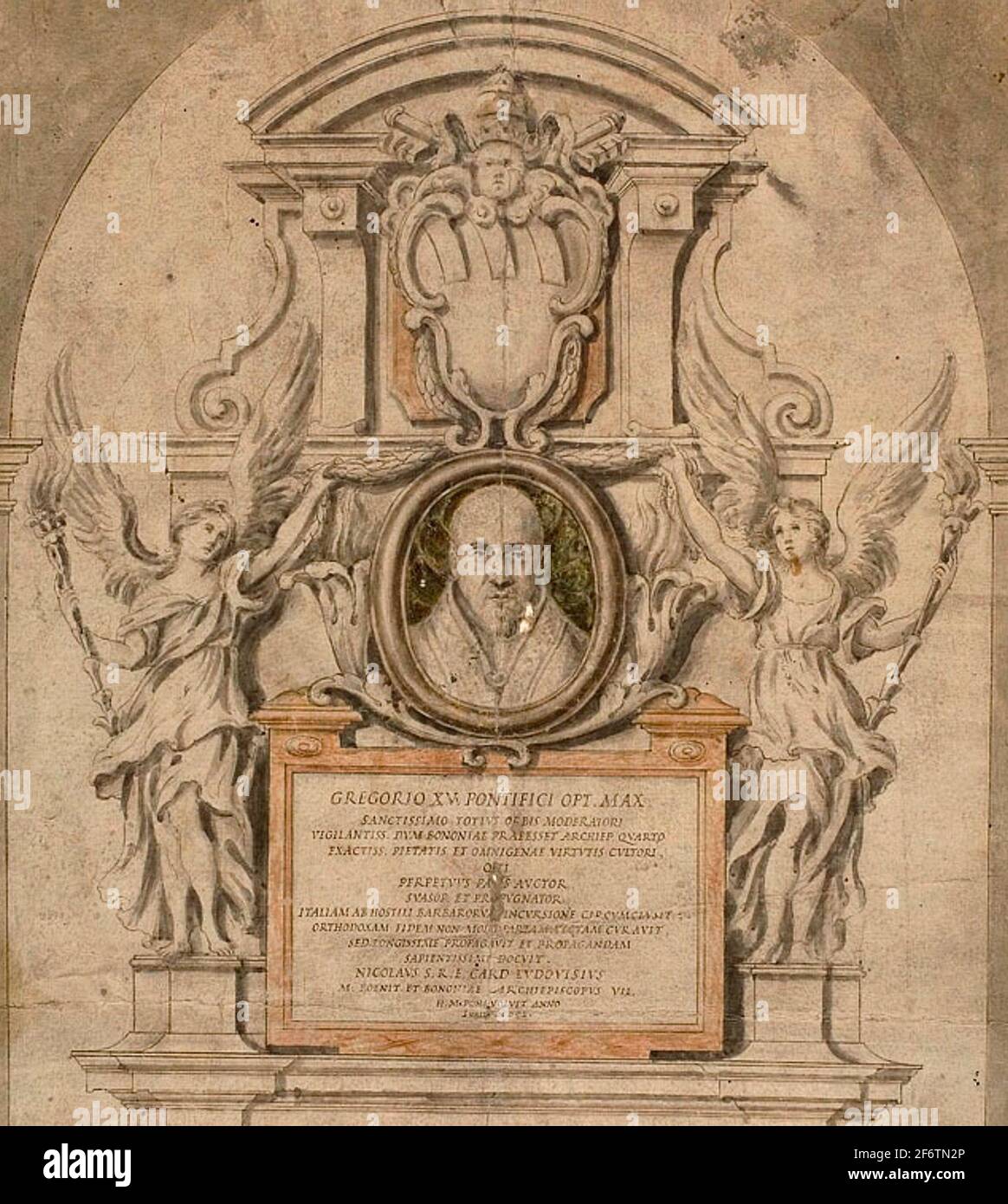 Author: Alessandro Algardi. Design for Memorial to Pope Gregory XV ...