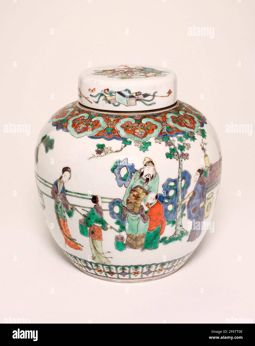 Porcelain with underglaze blue and overglaze enamels hi-res stock ...