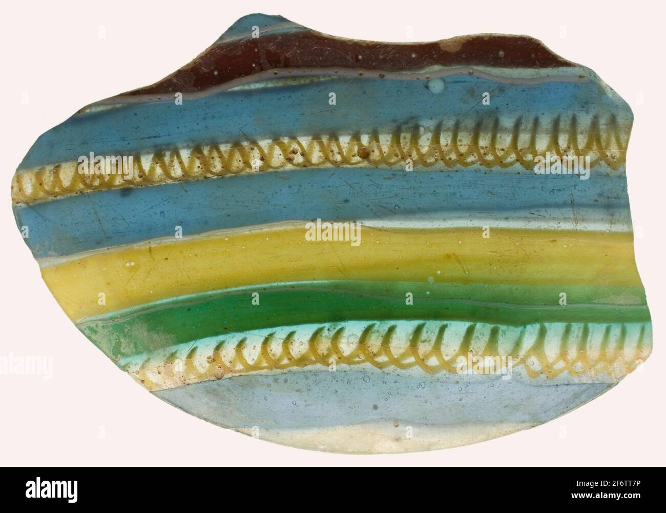 Ancient Roman. Bowl Fragment-1st century BC/1st century AD-Roman. Glass ...