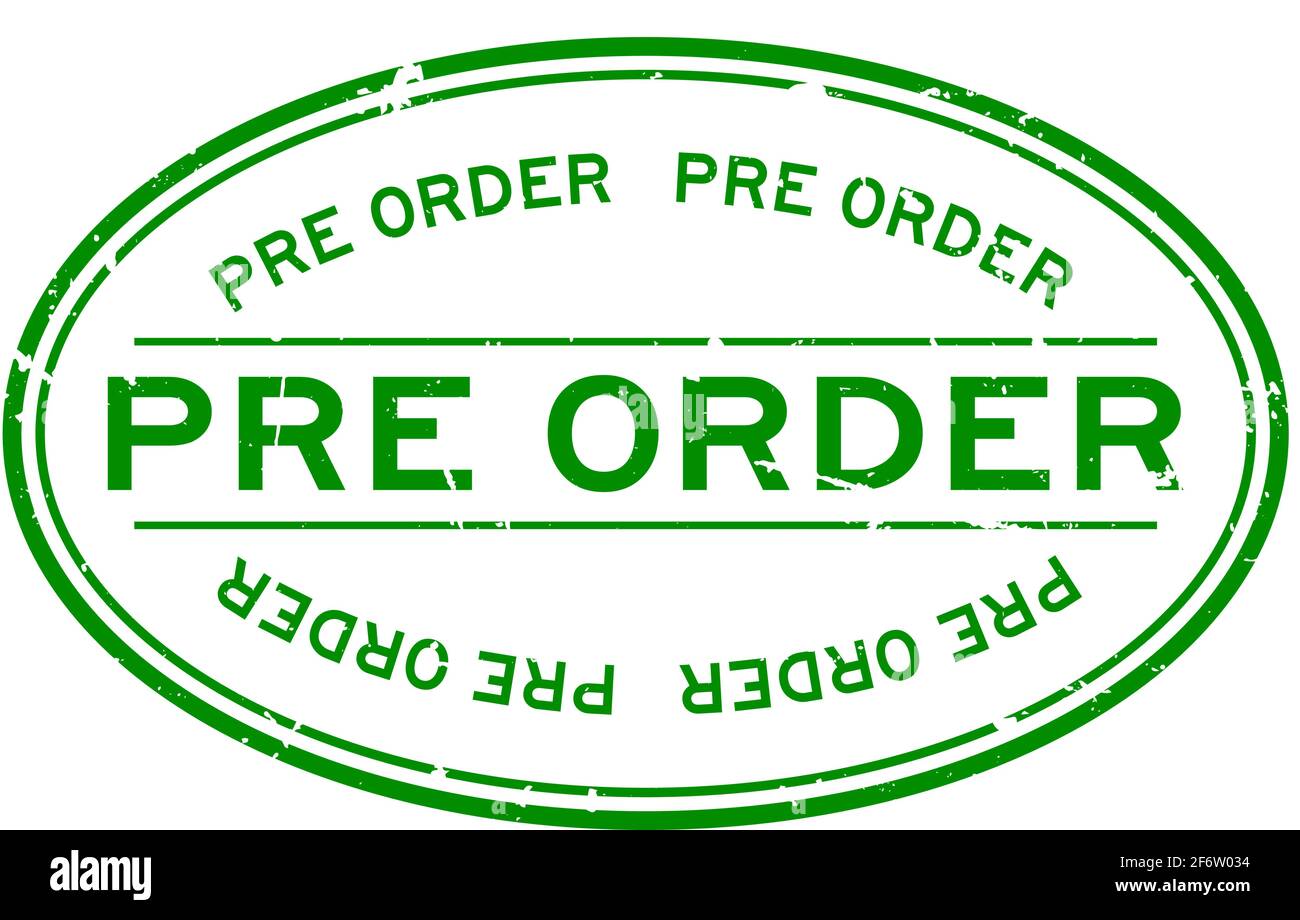 Grunge green pre order word oval rubber seal stamp on white background Stock Vector Image & Art ...