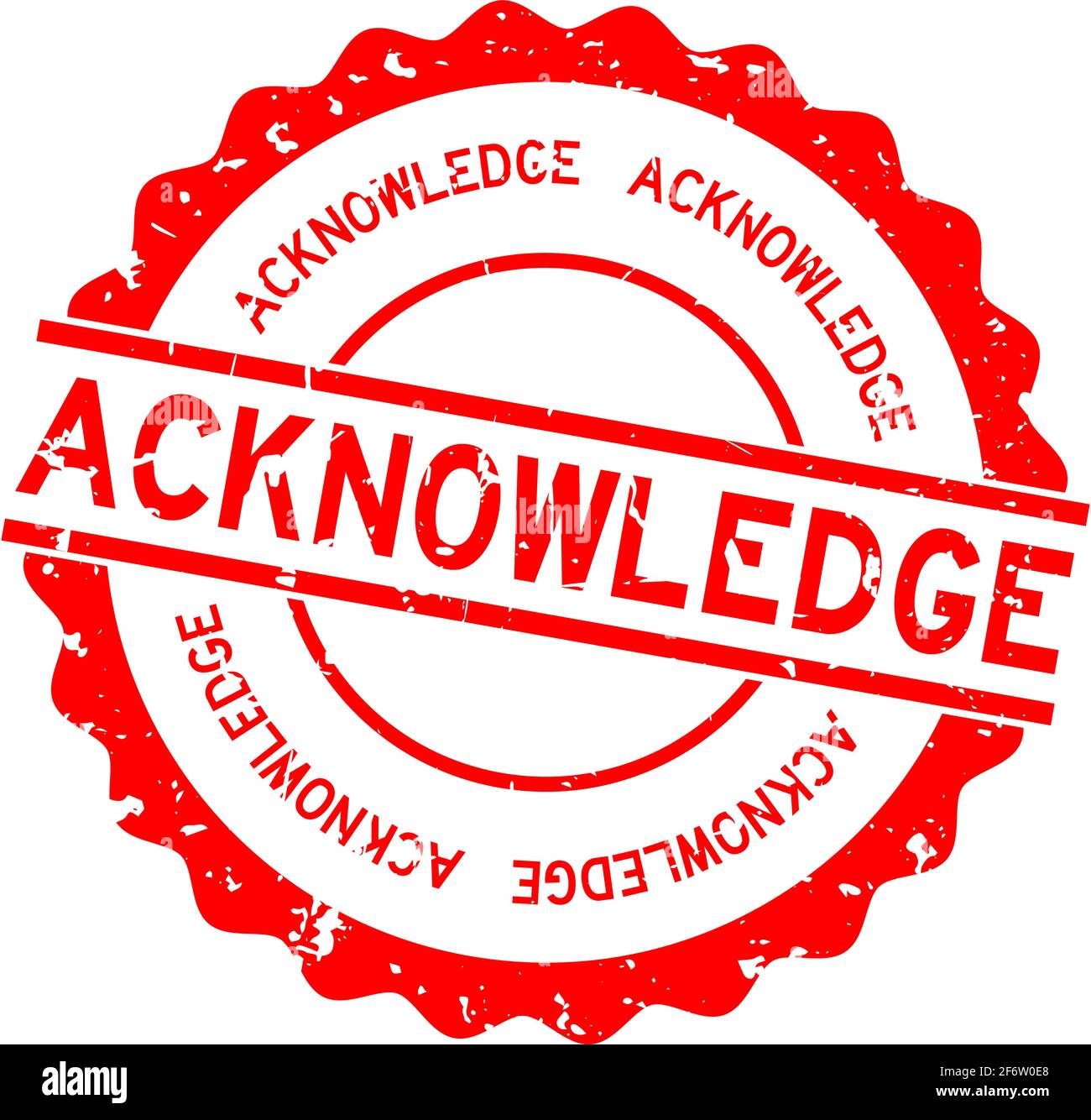Grunge red acknowledge word round rubber seal stamp on white background ... Grunge red acknowledge word round rubber seal stamp on white background ...