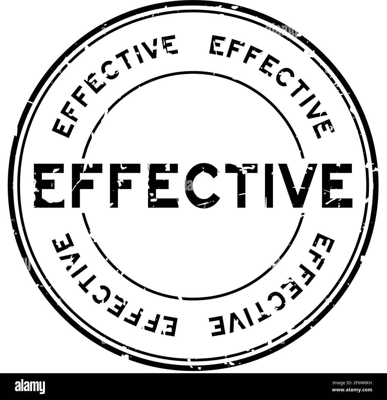 Grunge black effective word round rubber seal business stamp on white ...