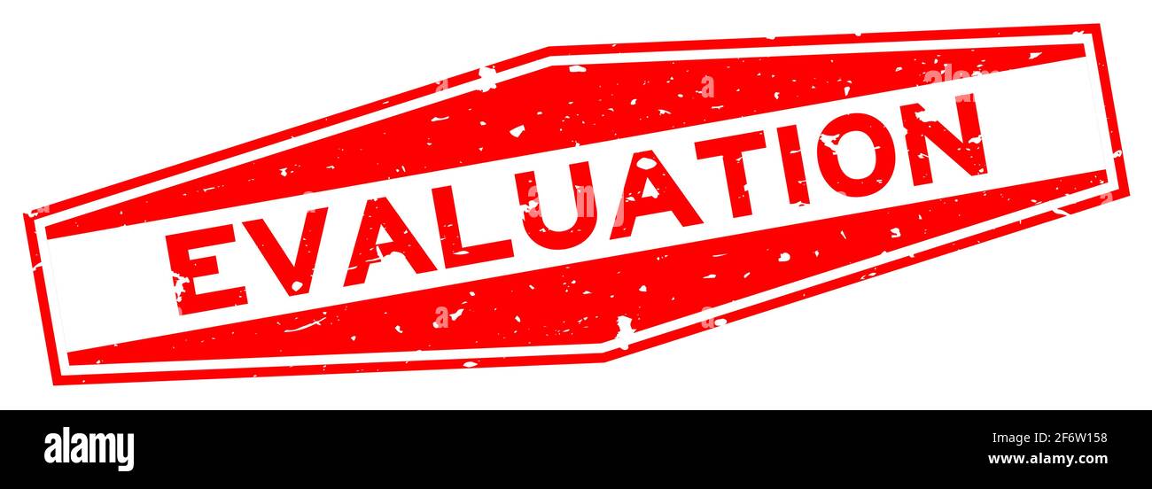 Grunge red evaluation word hexagon rubber seal stamp on white background Stock Vector Image ...