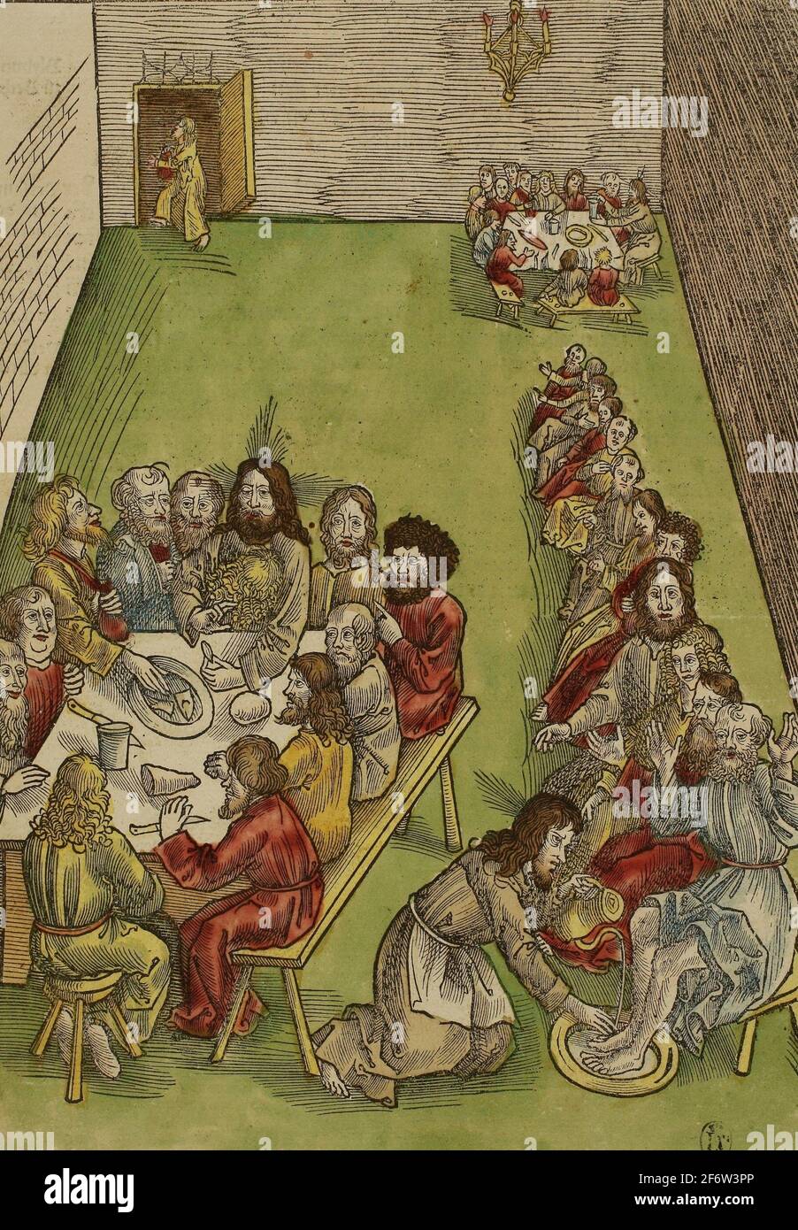 Christ washing the feet hi-res stock photography and images - Alamy