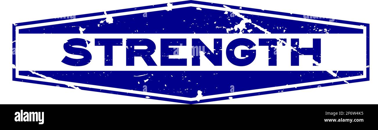 Grunge blue strength word hexagon rubber seal stamp on white background Stock Vector Image & Art ...