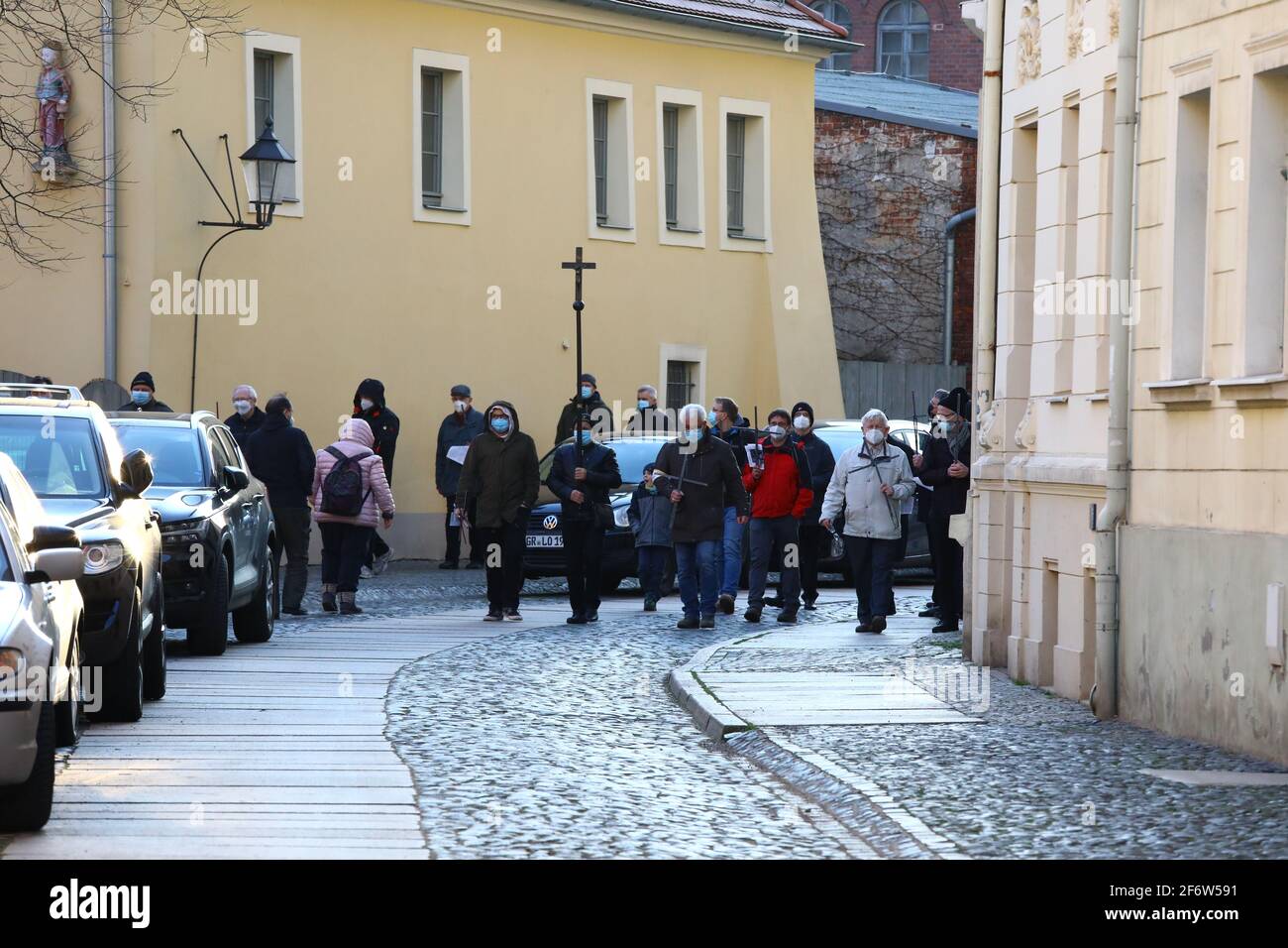 Bußgang der Männer vom Heiligen Grab aus nach Heilig Kreuz / Empfang ...